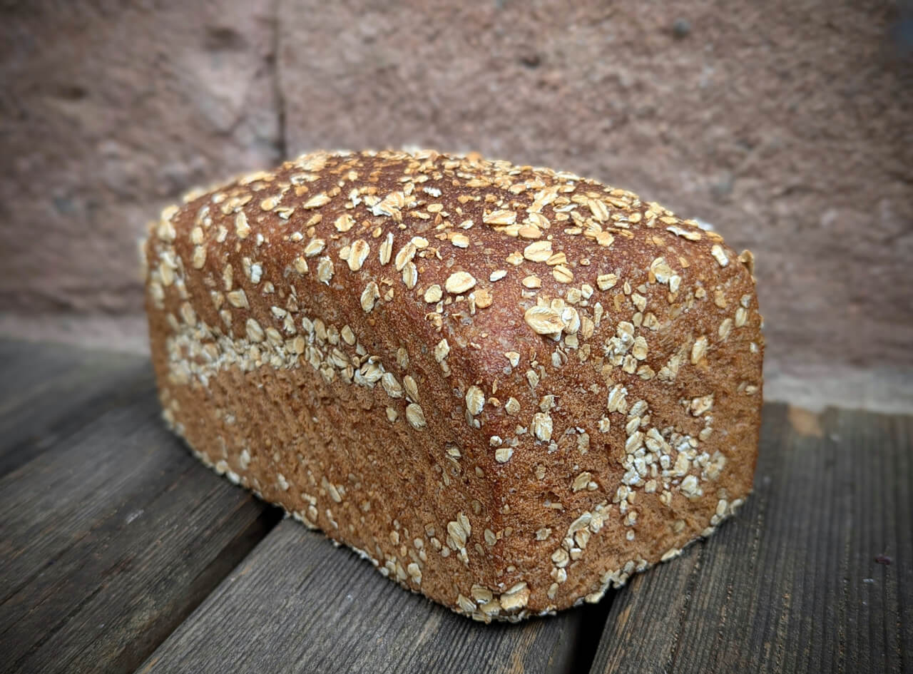 Vollkornbrot im Kasten Nur mit Hefe gebacken